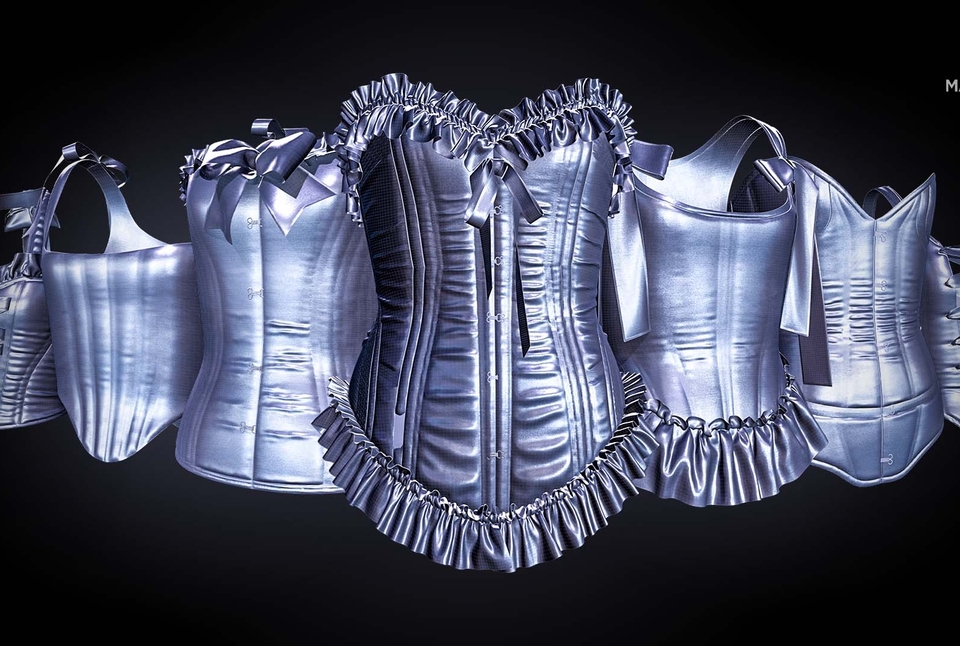 30 female corset| Marvelous designer & Clo3d + video tutorial