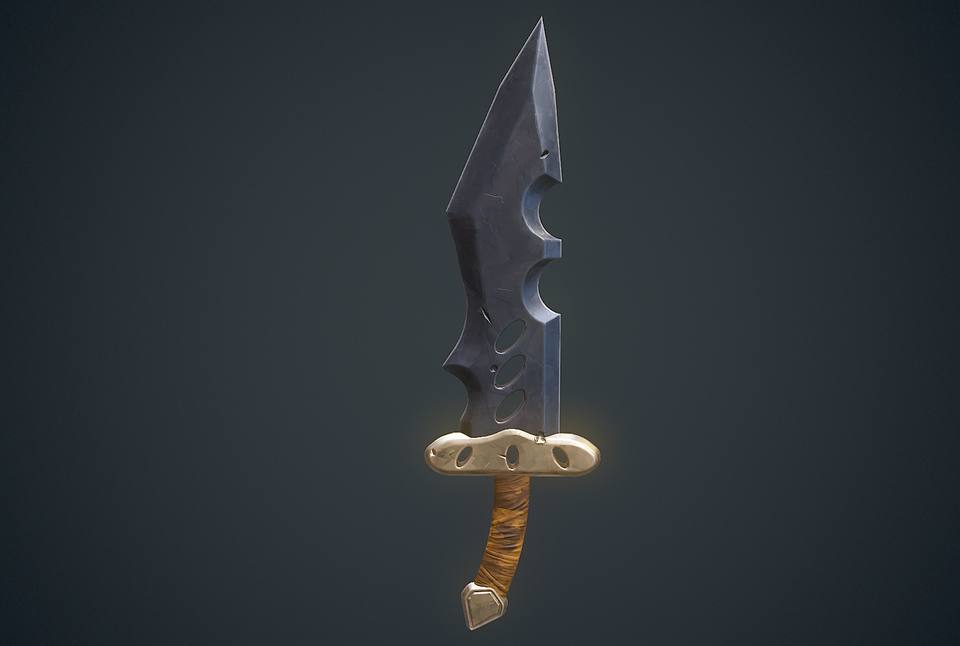 Stylized Dagger Arcane Style - Game-Ready Low-poly