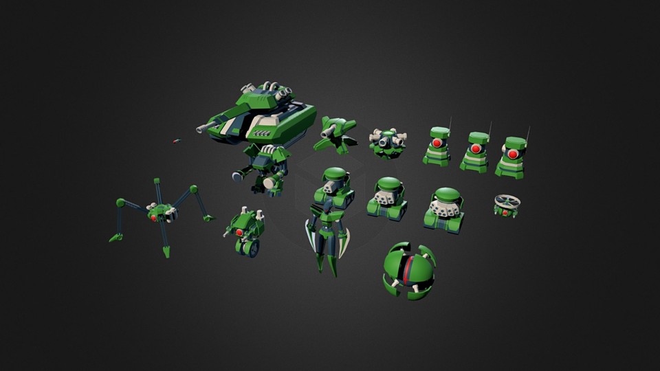 Simple Stylized Mech/Turret Pack