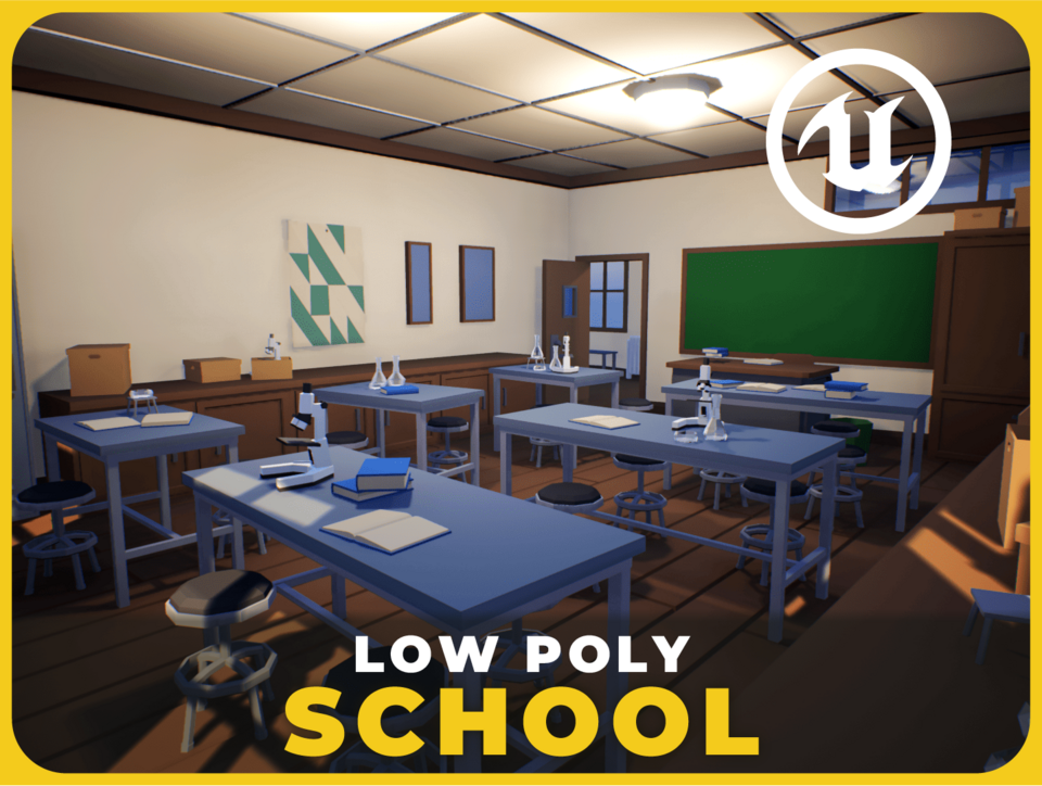 Low Poly: School