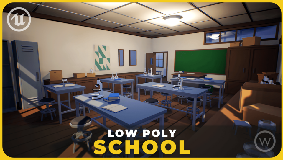 Low Poly: School