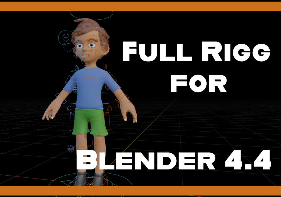 Stylized Character Rig – Game & Animation Ready