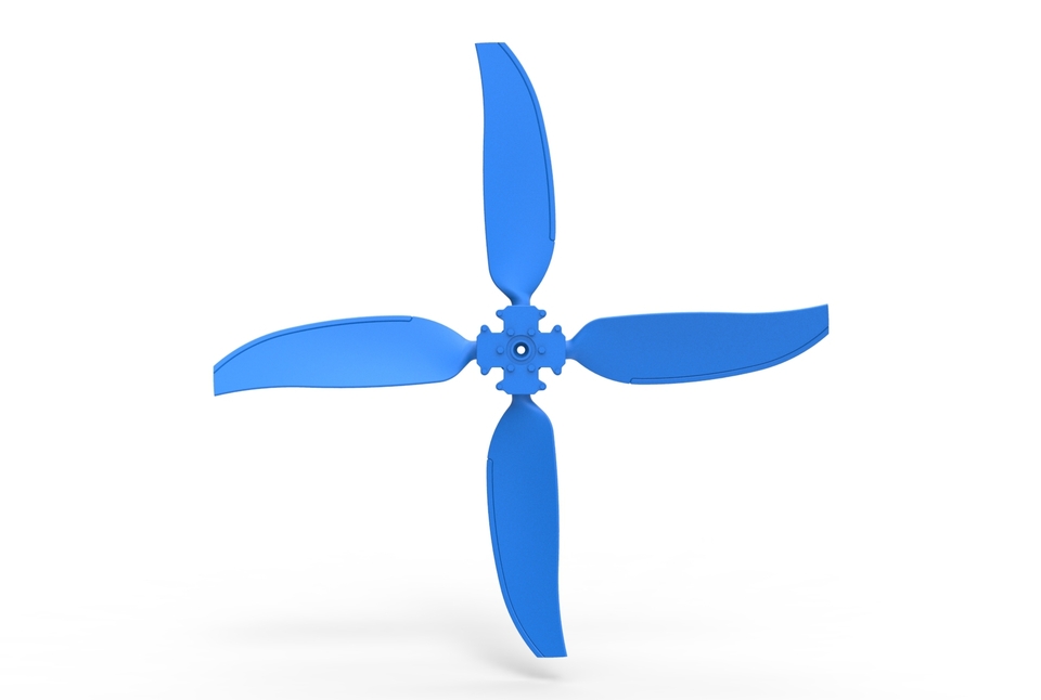 4 Blade Propeller of Drag racing Airboat Scale 1:25