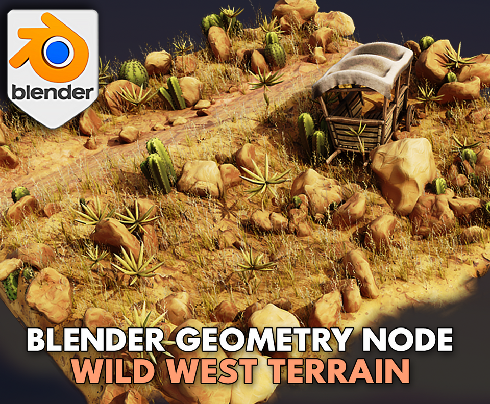 3DT Wild West Terrain – Blender Geometry Node Procedural