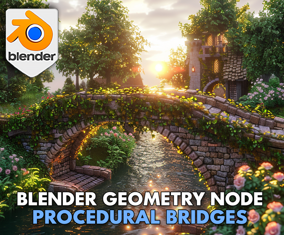 3DT Bridgify – Blender Geometry Node Procedural