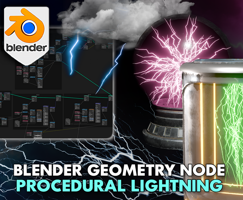 3DT Lightning Generator – Blender Geometry Node Procedural