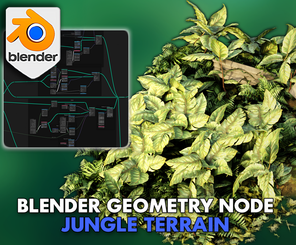 3DT Jungle Terrain Generator – Blender Geometry Node Procedural