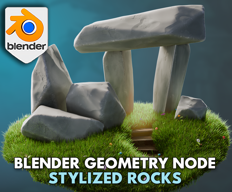 3DT Stylized Rock Generator – Blender Geometry Node Procedural