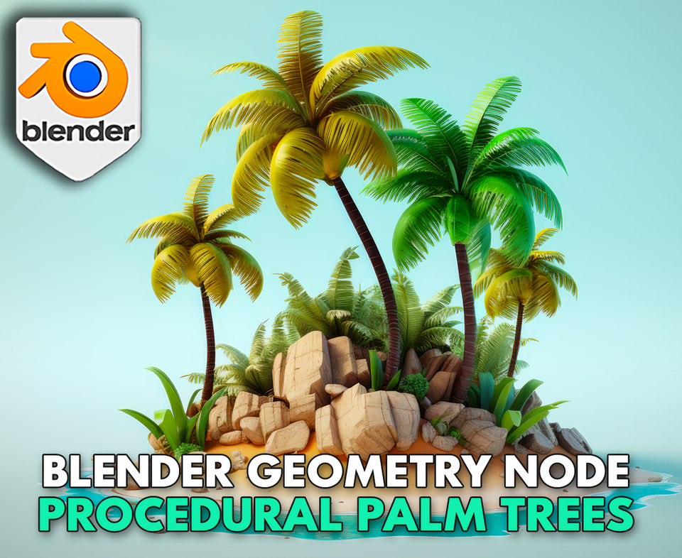 3DT Palm Tree Generator – Blender Geometry Node Procedural