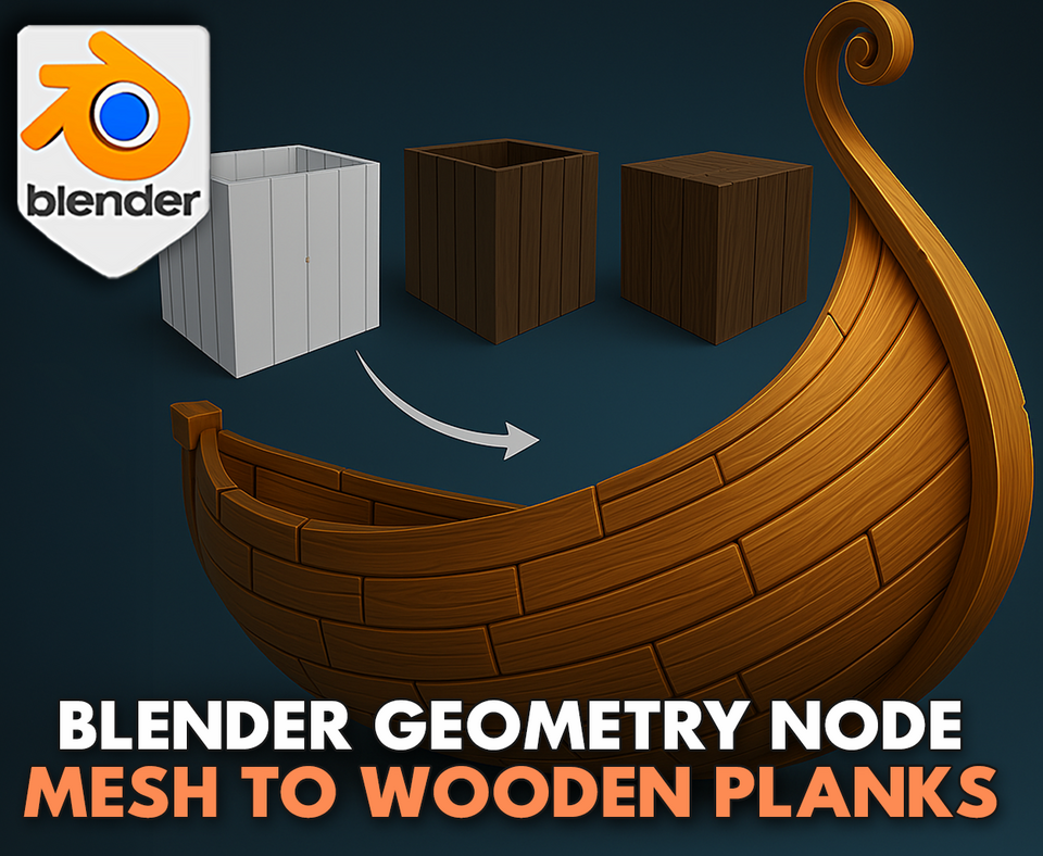 3DT Procedural Planks Generator – Blender Geometry Node Procedural