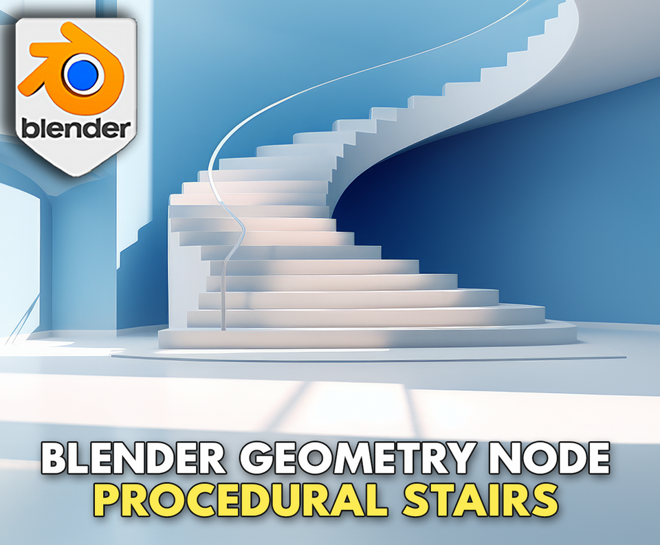 3DT Stairs Generator – Blender Geometry Node Procedural