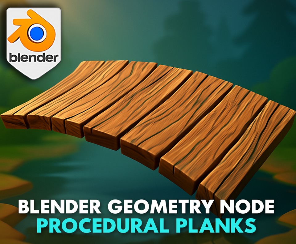 3DT Wooden Planks Generator – Blender Geometry Node Procedural