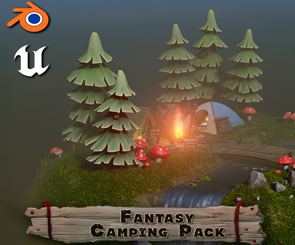 3DT Fantasy Forest Camp – Stylized Outdoor Asset Pack