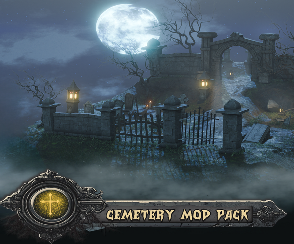3DT Stylized Cemetery – Modular Graveyard Scene Kit