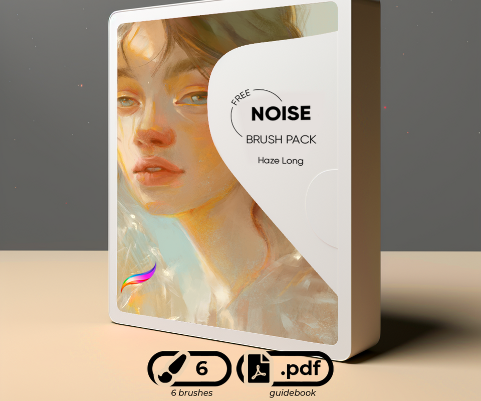 Haze Long FREE Procreate Noise Brush Pack