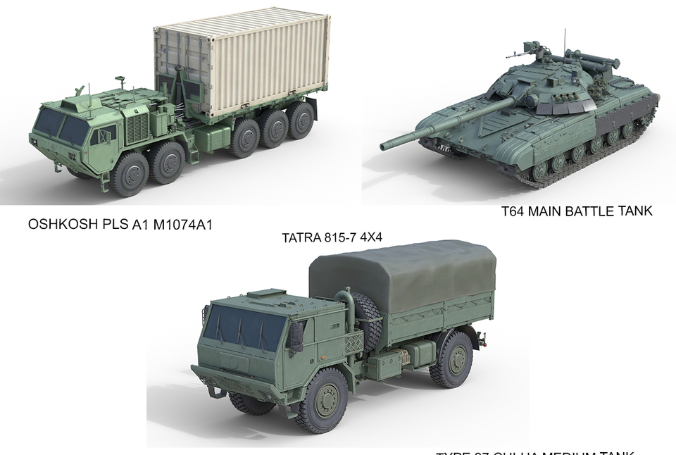 5 Military Vehicles Collection v32