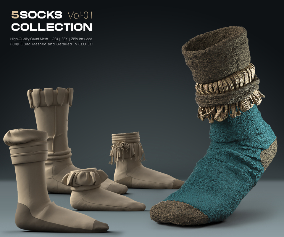 5 Socks Collection Vol 01