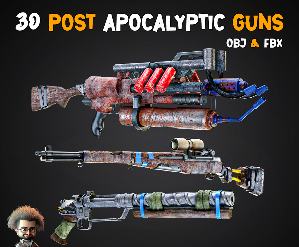 30 Apocalyptic Guns + Texture - Vol 12