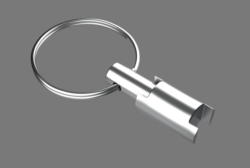 Keychain Eight 3D Model key ring with chain