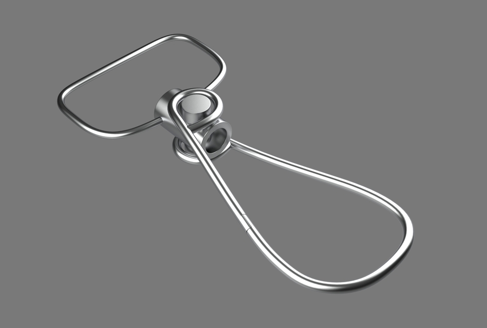 Keychain Eleven 3D Model key ring with chain