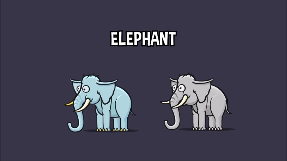 2D animated elephant game asset