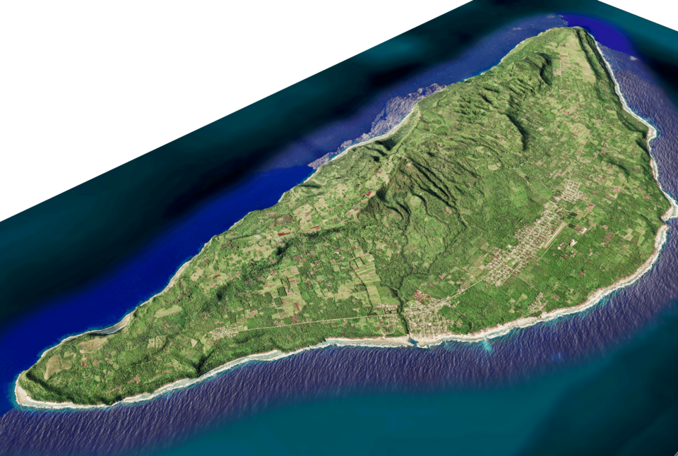 Eua island 3D model terrain