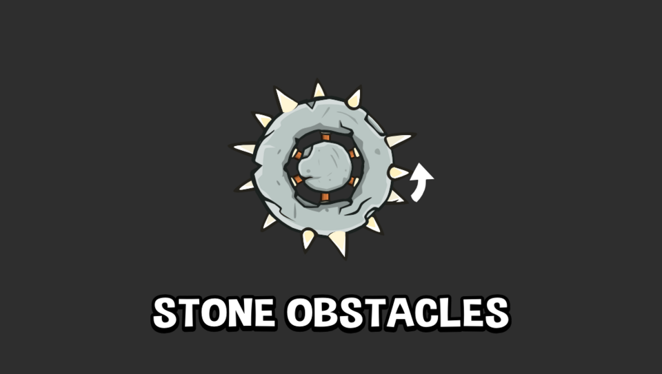 Stone obstacles 2d game assets