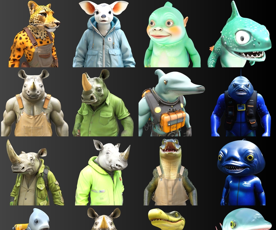 Anthropomorphic Animal Character Collection