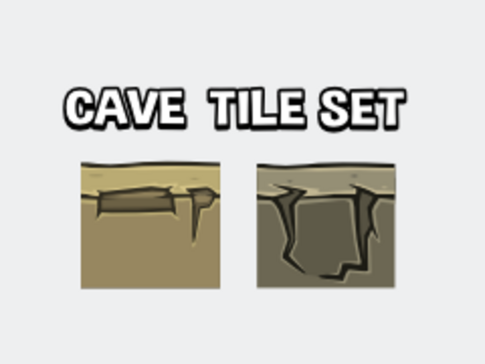 Cave tile set 2d game tile set