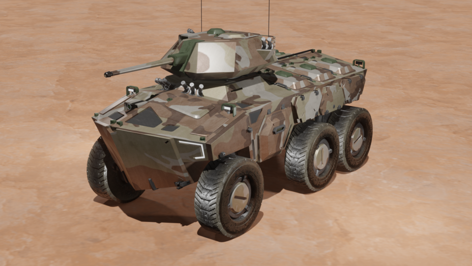 Scifi IFV desert camouflage