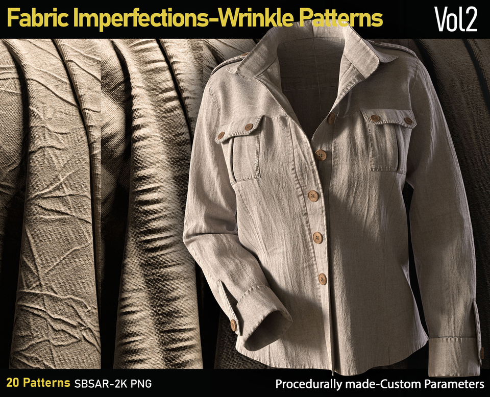 FabricImperfection-Wrinkle Patterns-Susbtance Painter-VOl2
