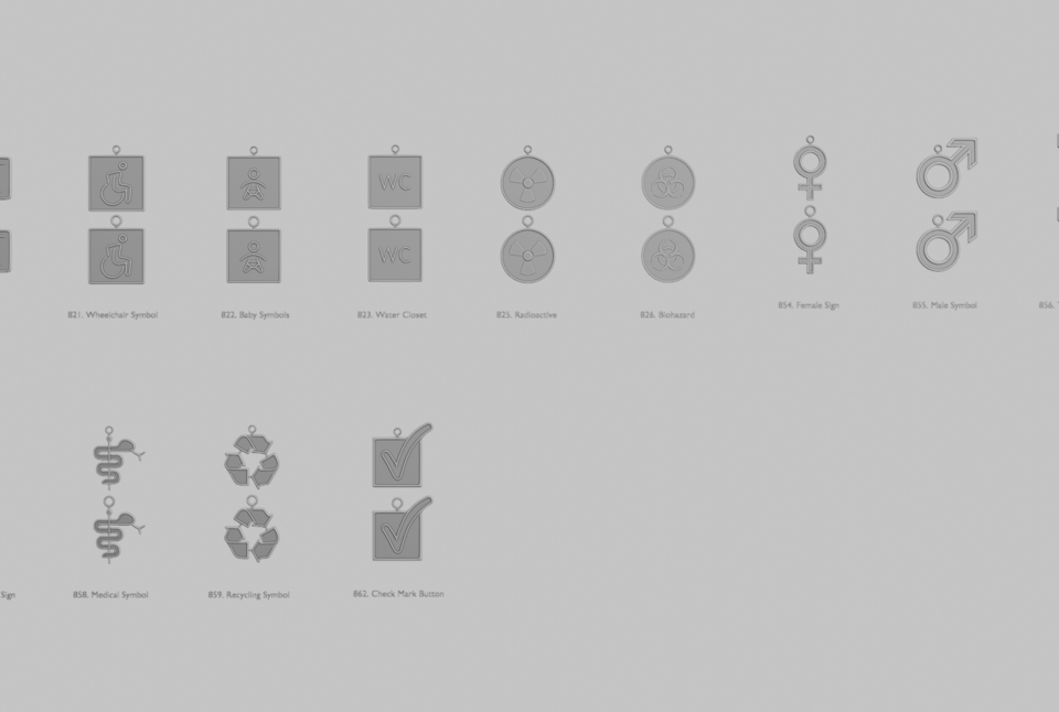 ⚠️ Symbols – Utility, Identity & Warnings (Original Blend) ♿💀