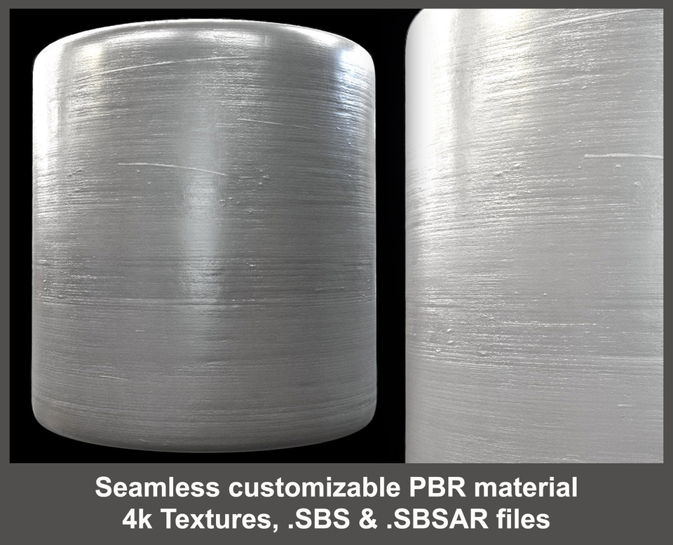 3D Printed Plastic Substance PBR material and textures