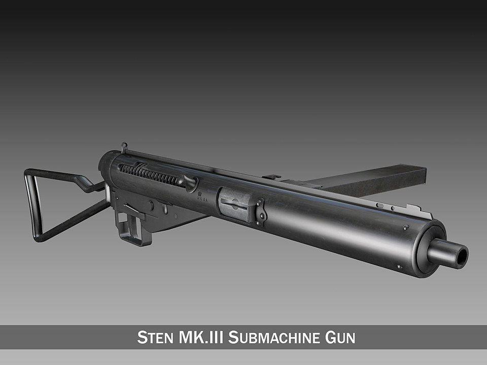 Sten MK.III Submachine Gun