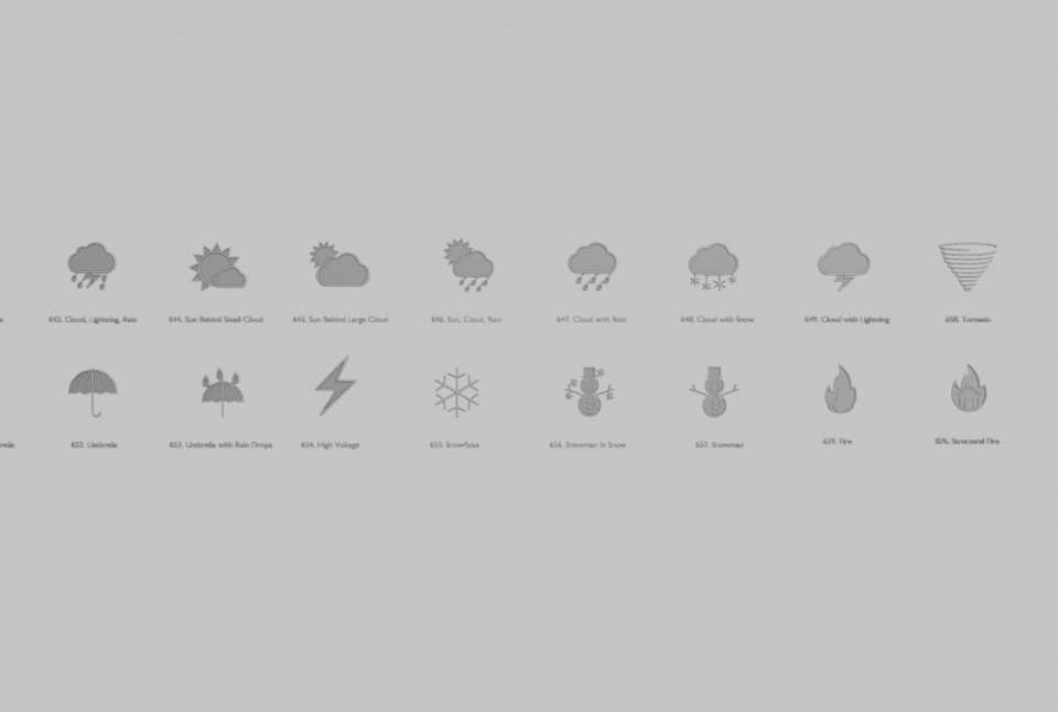 ⛅ Weather Emoji Pack – 3D Printable (20 Unique Emojis)