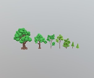 Low Poly Tree Pack #1
