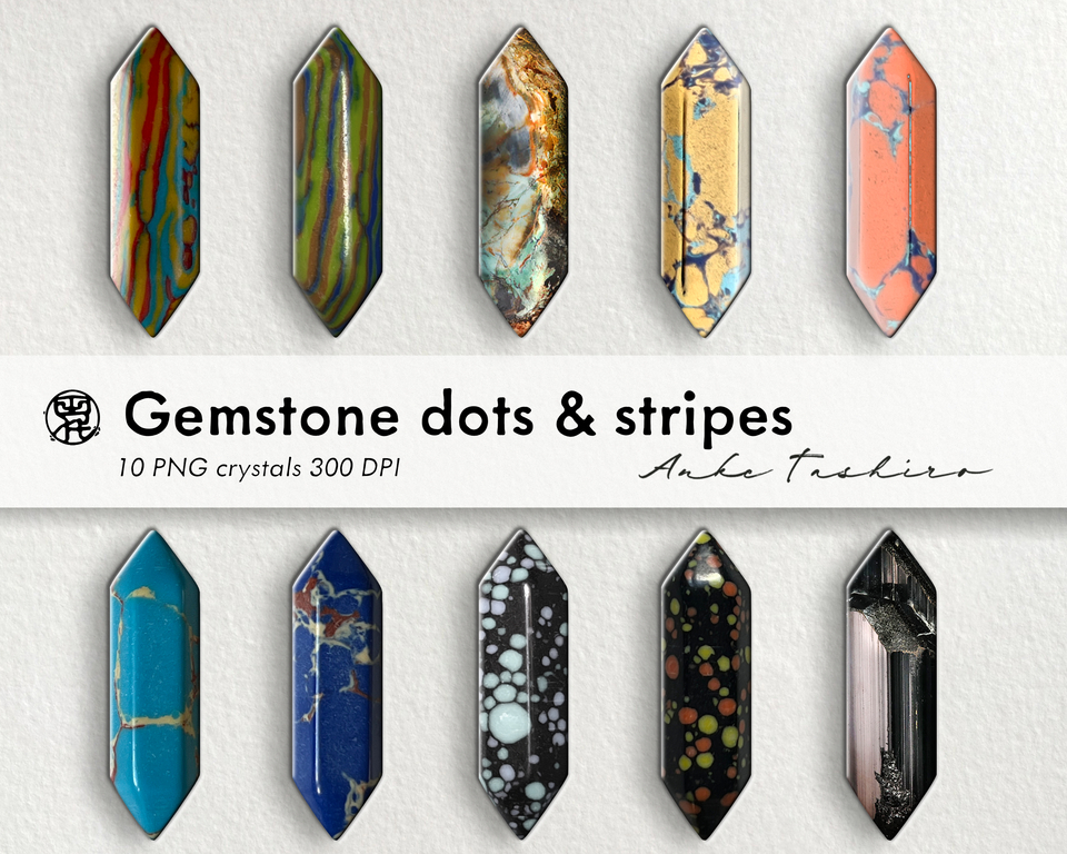 Gemstones dots & stripes crystal