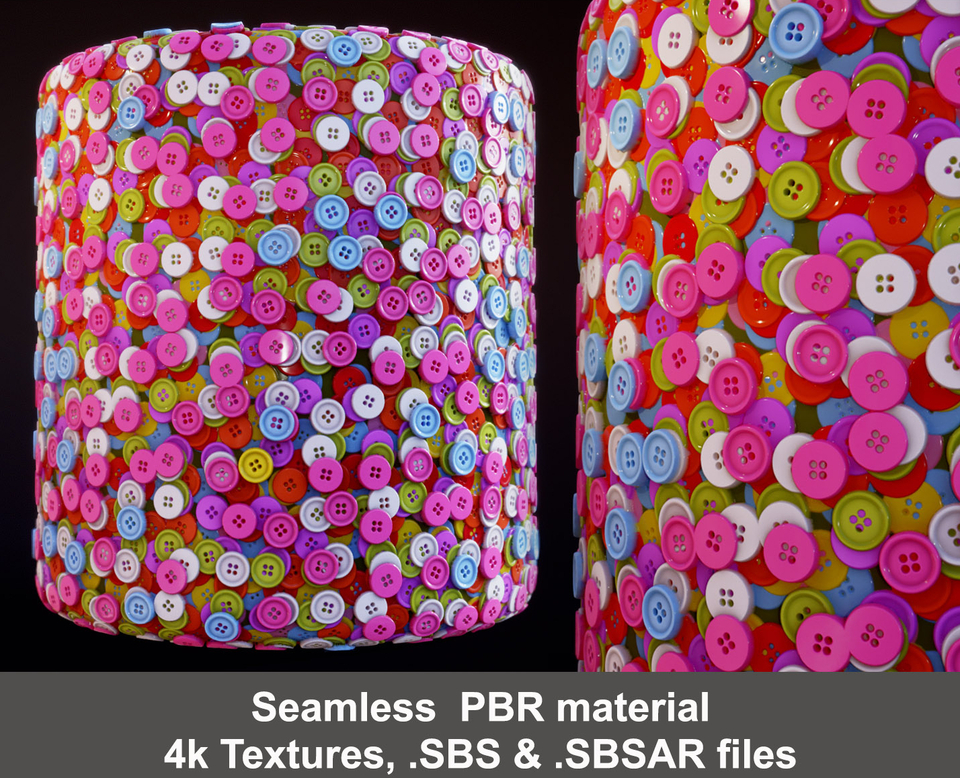 Buttons Substance Painter Material and Textures