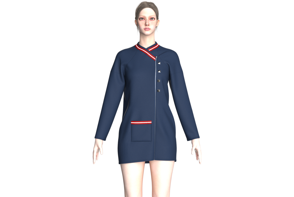 Girls Chef Uniform | Marvelous / Clo3d / obj / fbx