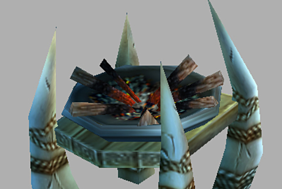 Game Model Arena - stone and wood brazier 01