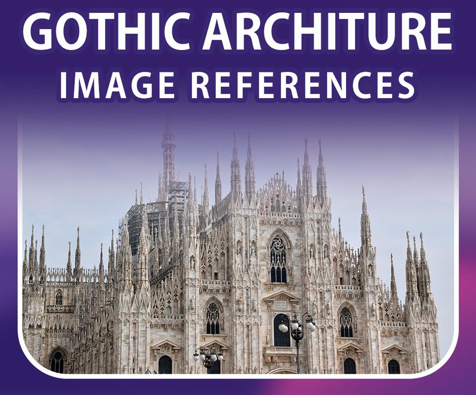 400 Gothic Architecture Image Reference Pack – Vol 1