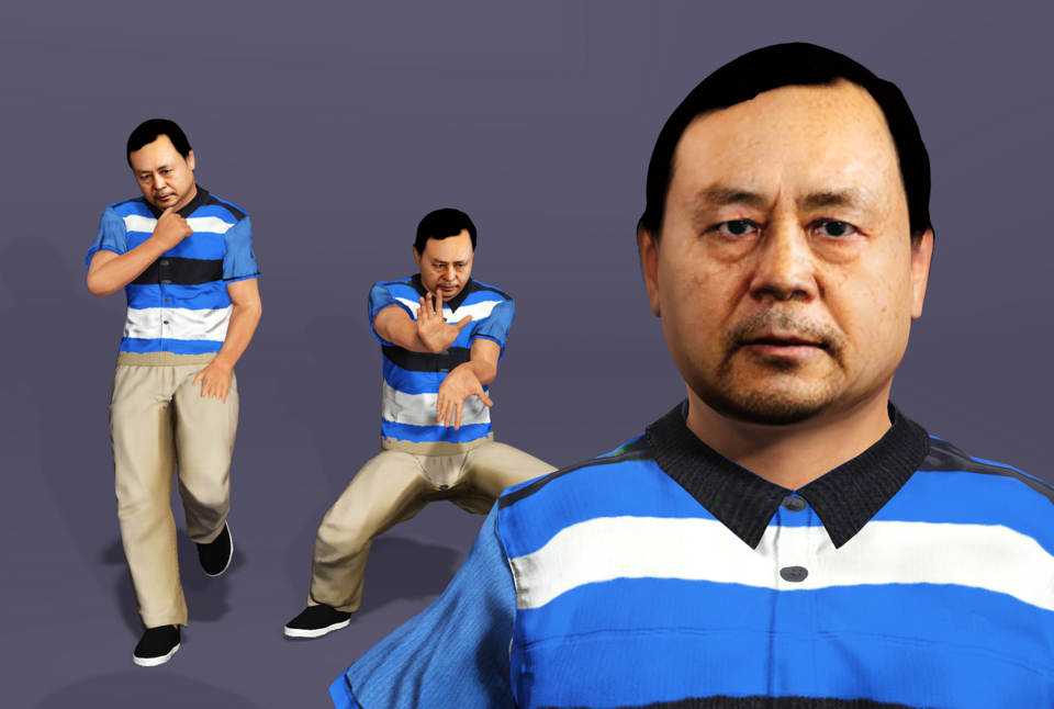 Ma Baoguo Ultra-Realistic 3D Character - Rigged Five-Strike Whip low ...