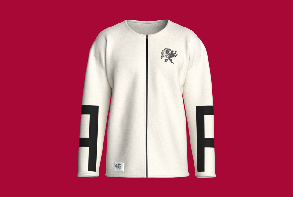 Men Printed Zip Sweatshirt With Patch | Marvelous / Clo3d / obj / fbx