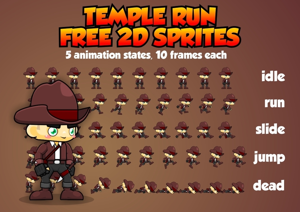Free Endless Runner Character Sprite