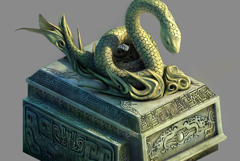 Decorative stone - snake