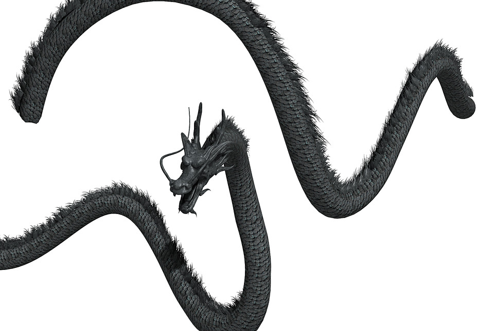 Trapped Dragon Cave - Ancient Stone Dragon 01