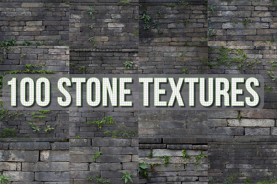 100 Aged Stacked Stone Texturepack