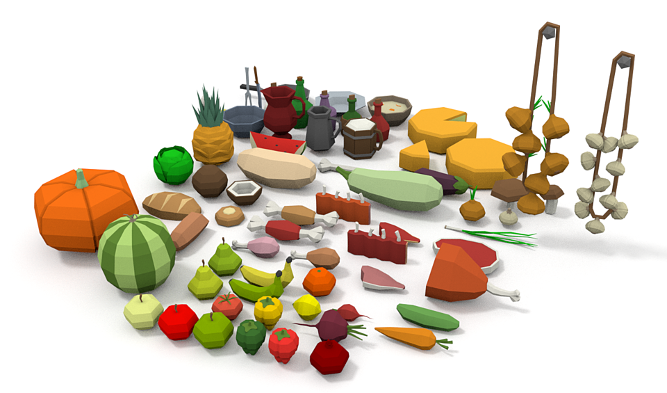 LowPoly Food Pack