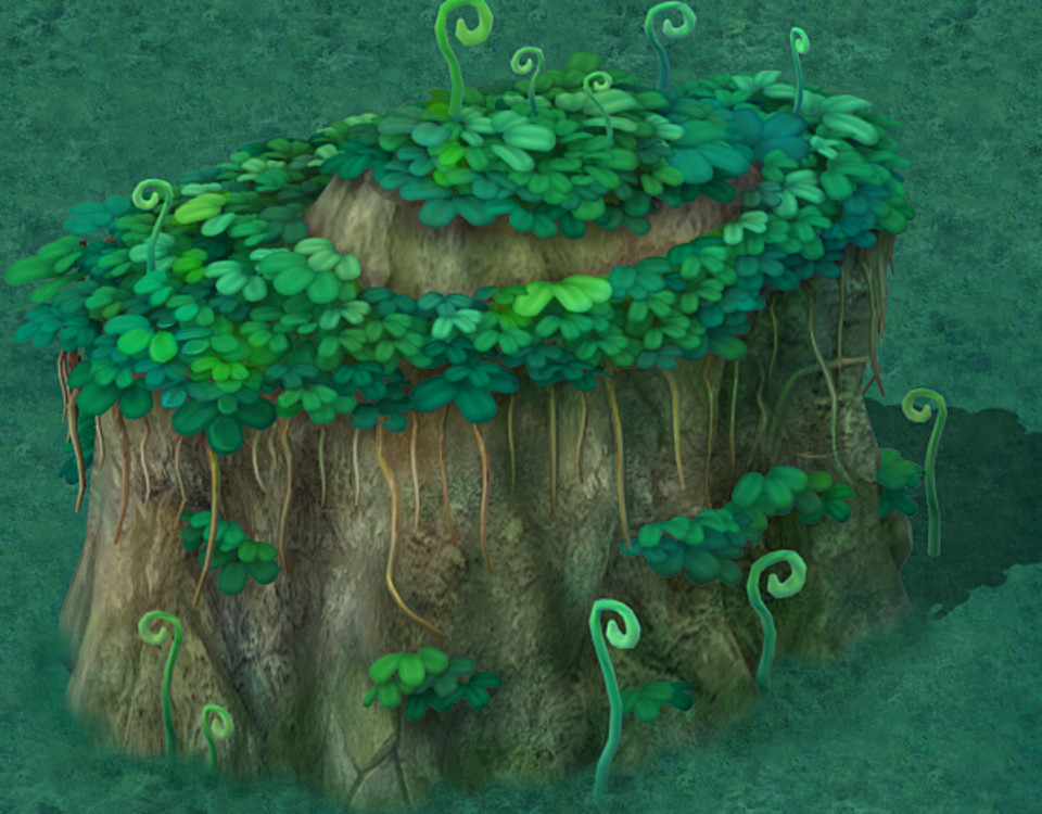 Cartoon version - spore forest terrain