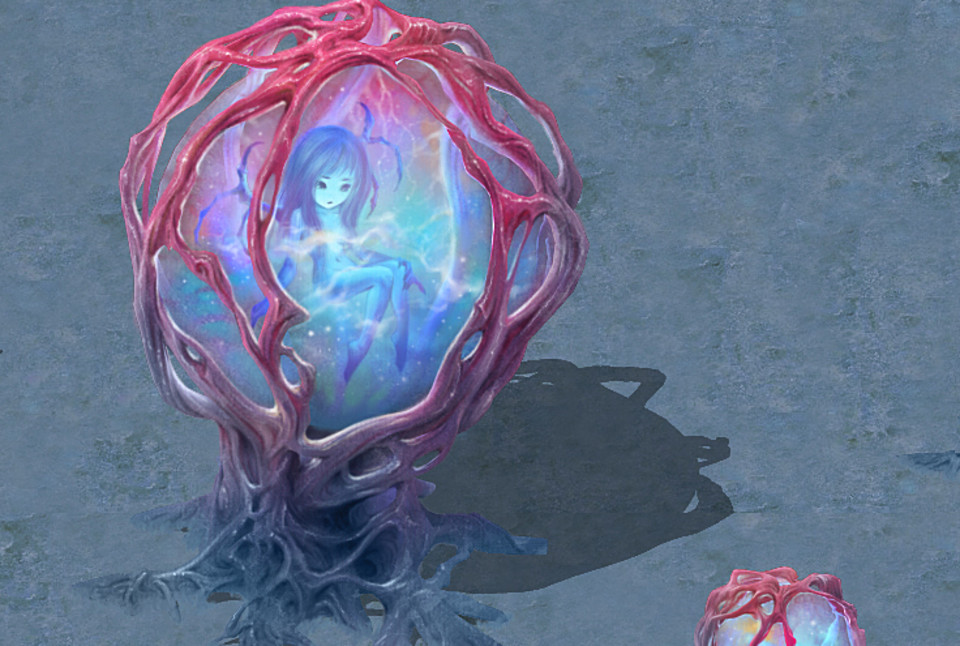 Cartoon version - banshee fetus demon tree 01